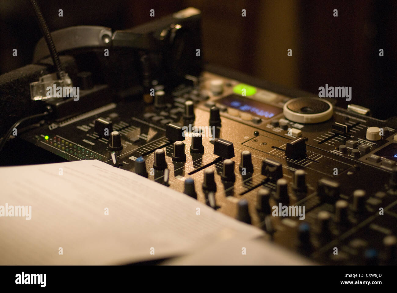A DJ control panel console controller Stock Photo - Alamy