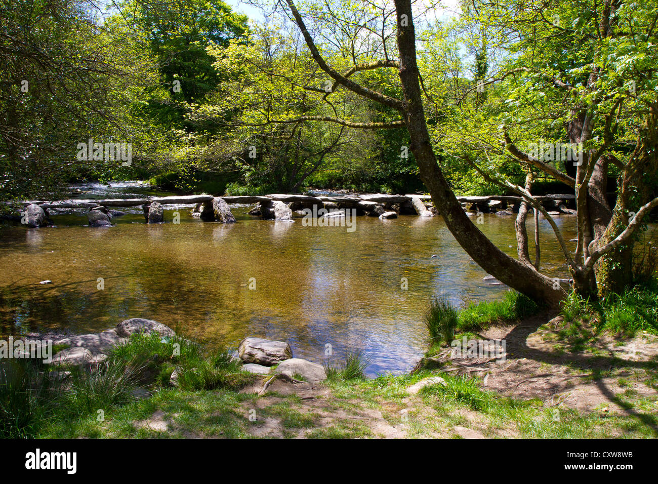 Tarr Steps Devon medieval clapper bridge Exmoor National Park, Somerset ...
