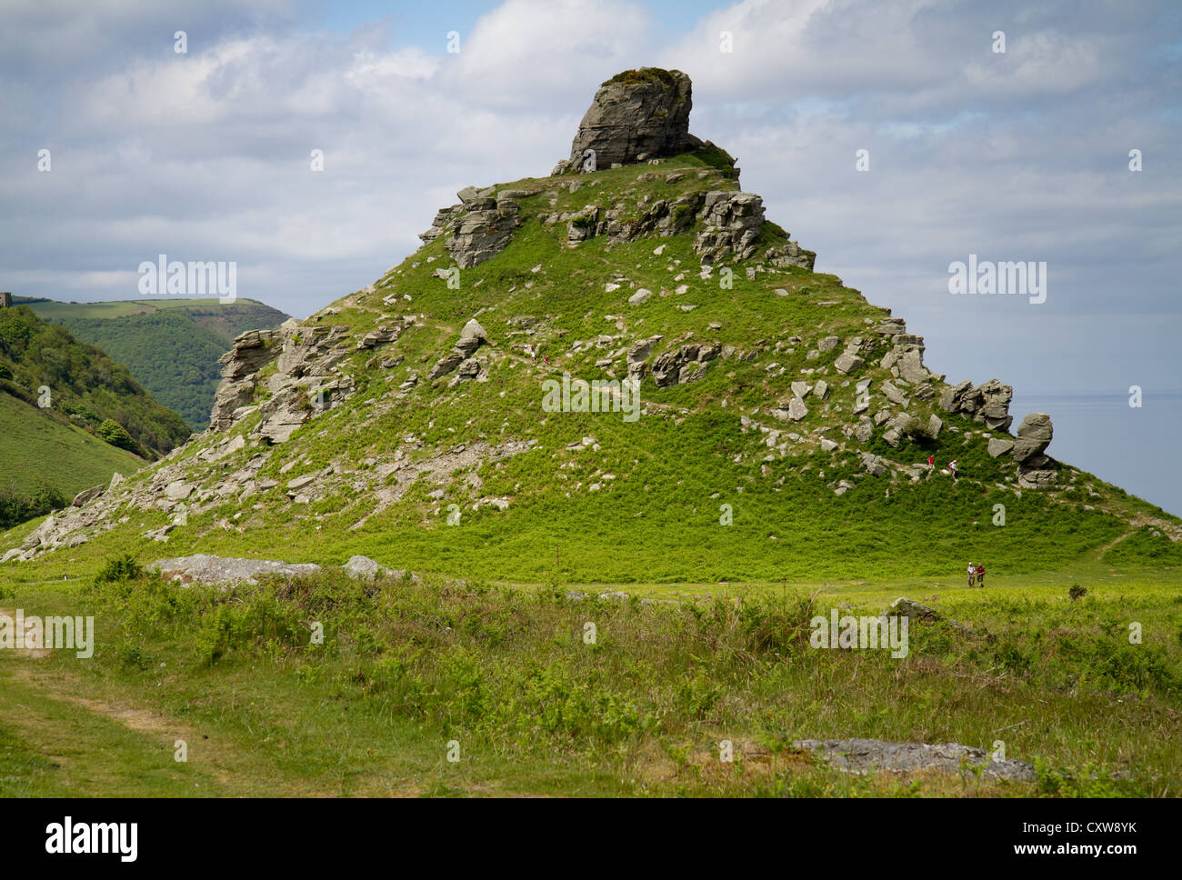 Castle Rock at the Valley of Rocks near Lynton in Devon, on the South ...