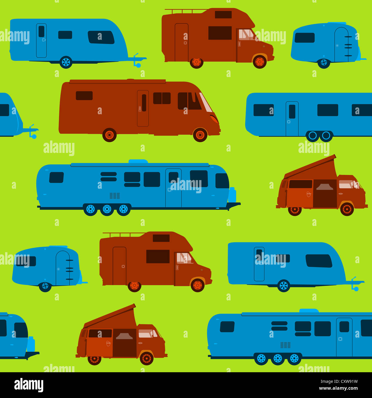 Seamless Caravan Pattern Stock Photo - Alamy