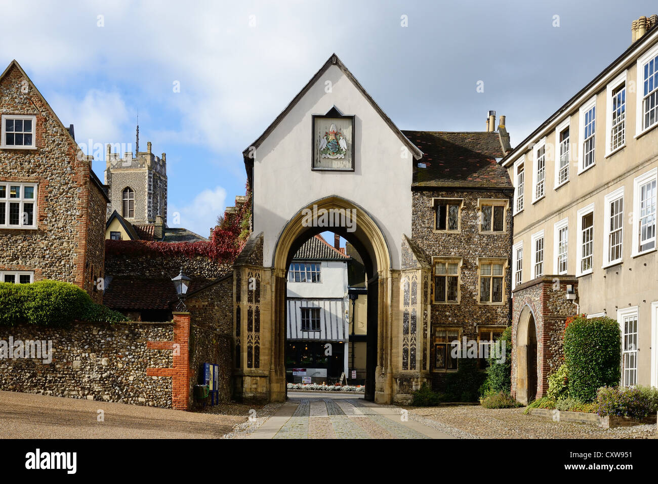 The town seen through the Erpingham, or West, Gate Stock Photo - Alamy