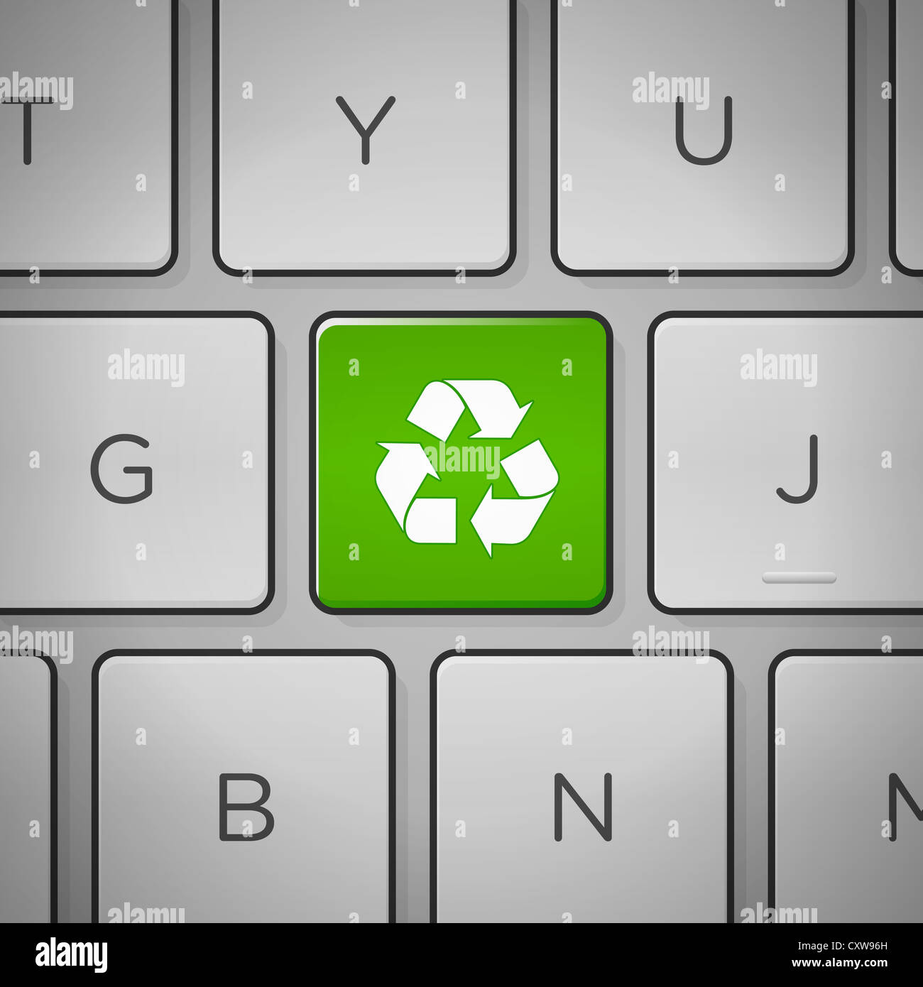 Recycle Sign Keyboard Stock Photo - Alamy