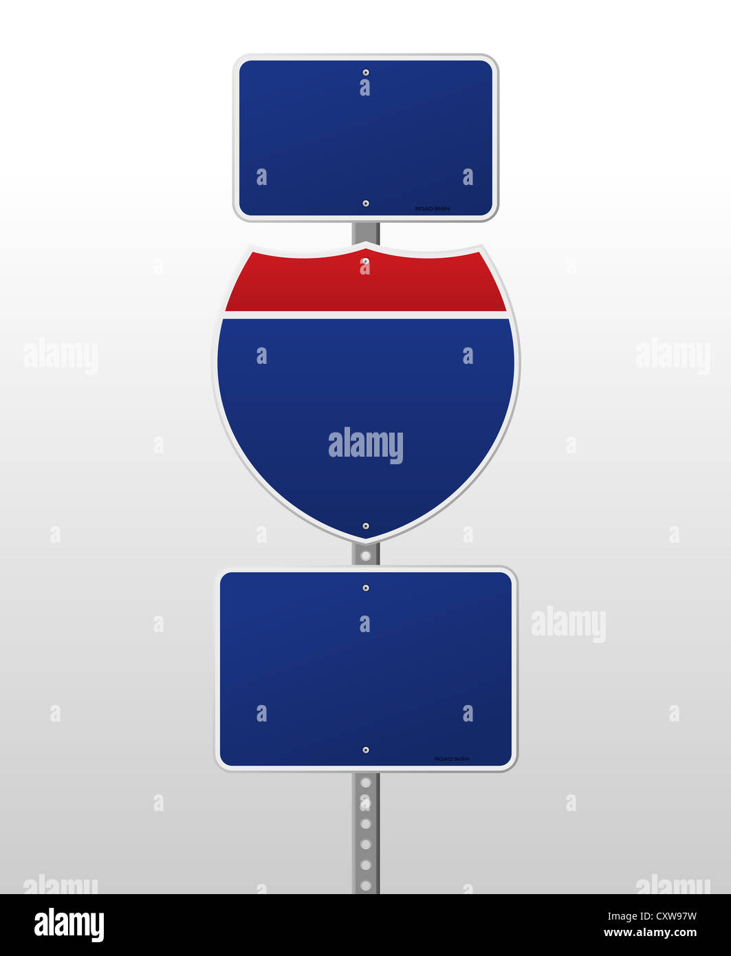 Blank Interstate Sign Stock Photo - Alamy