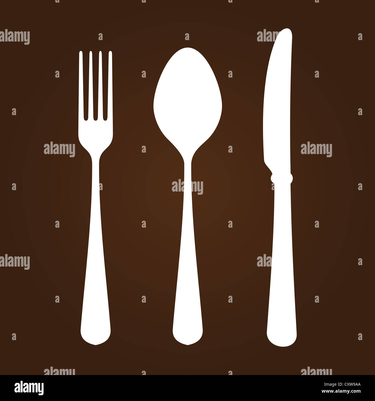 Fork Knife and Spoon Stock Photo - Alamy