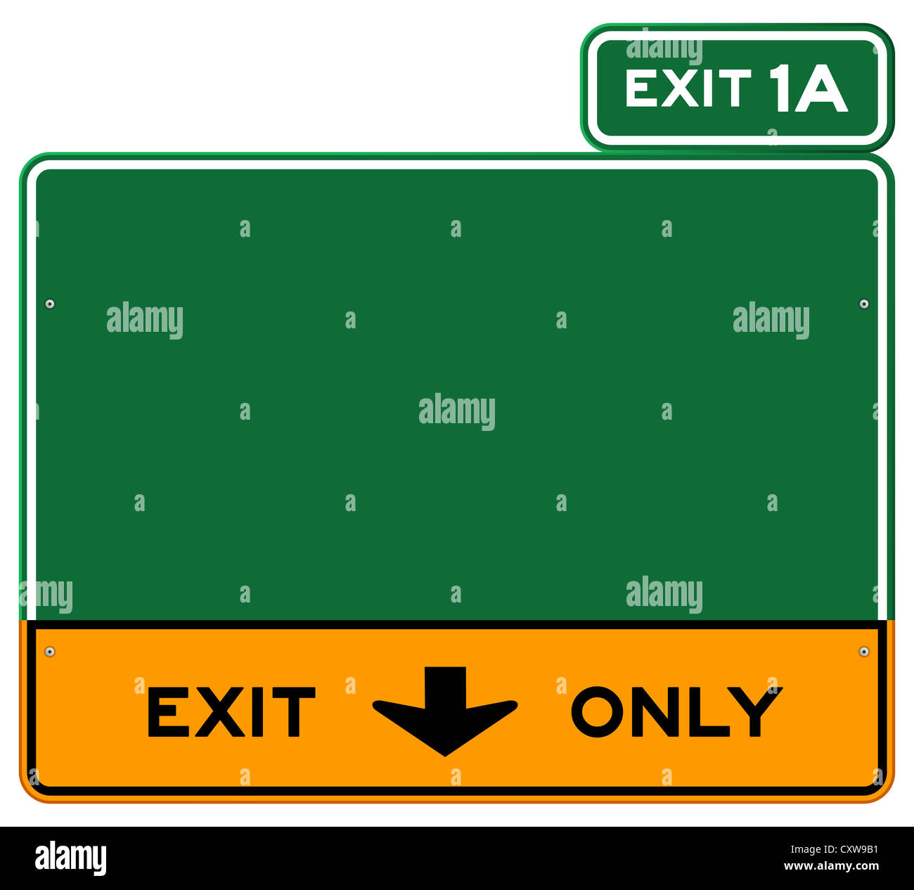 Exit Only Sign Stock Photo - Alamy