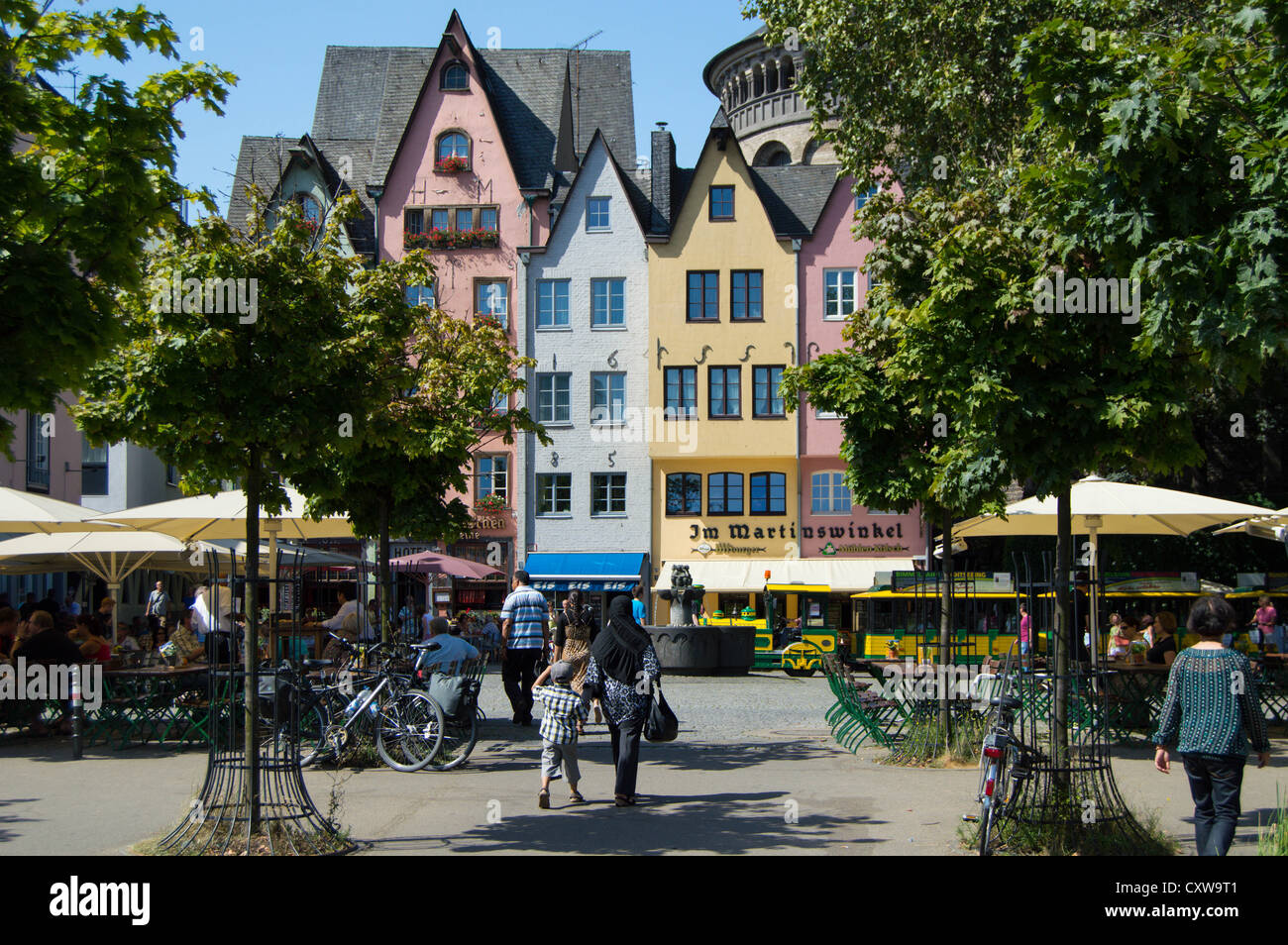 Gross Sankt Martin, Saint Martin, Fischmarkt, Köln, Germany Stock Photo ...