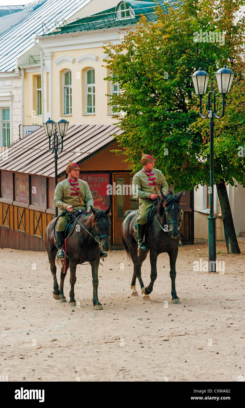 Red army soldier-cavalrymans on city street Stock Photo - Alamy