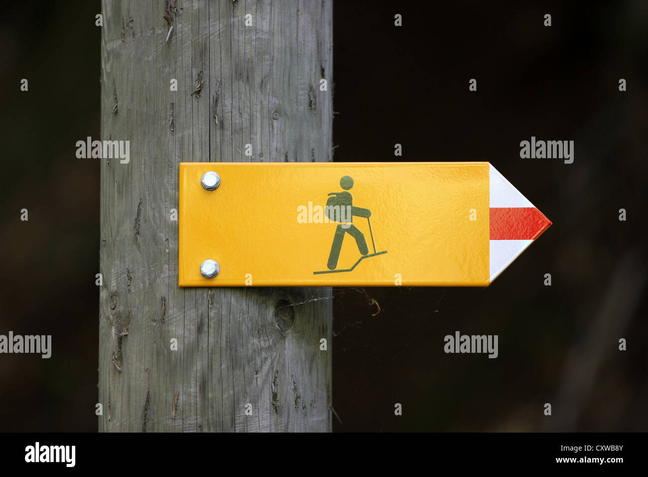 sign, trail, woods, tracking, mountains, walk, nature, climbing, rock ...