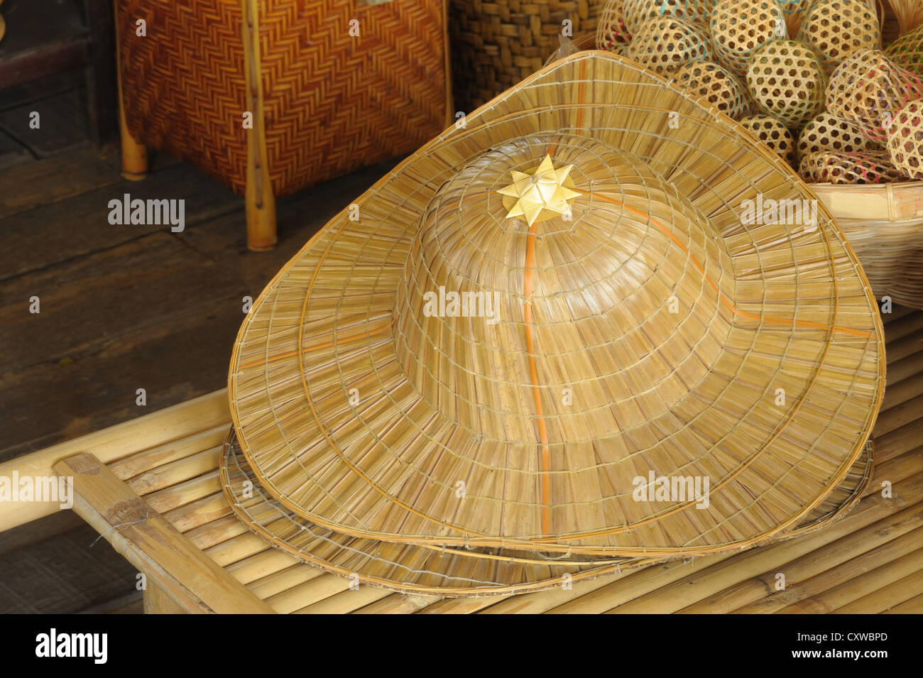 Thai straw hat hi-res stock photography and images - Alamy