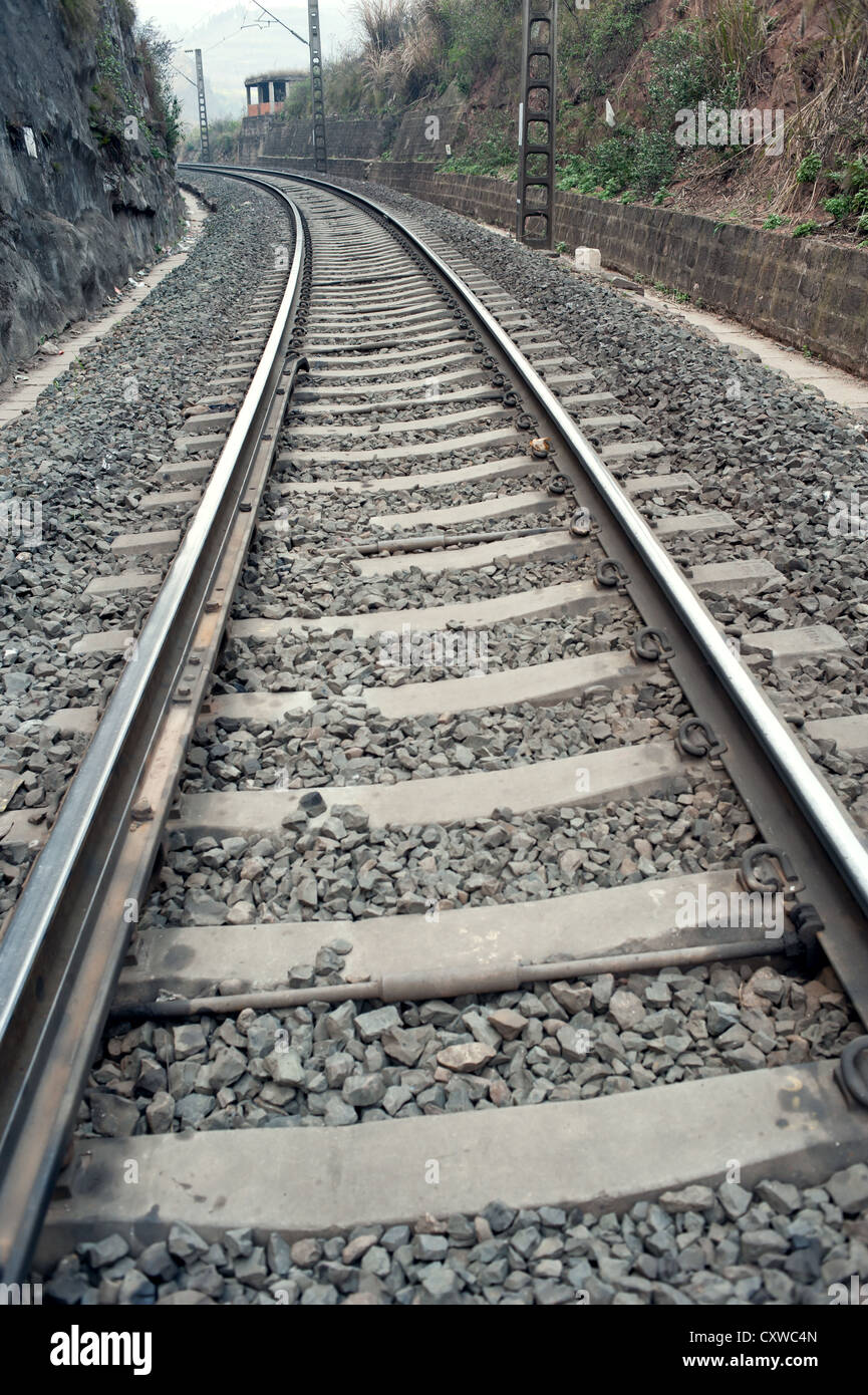 Railway track, China Stock Photo - Alamy