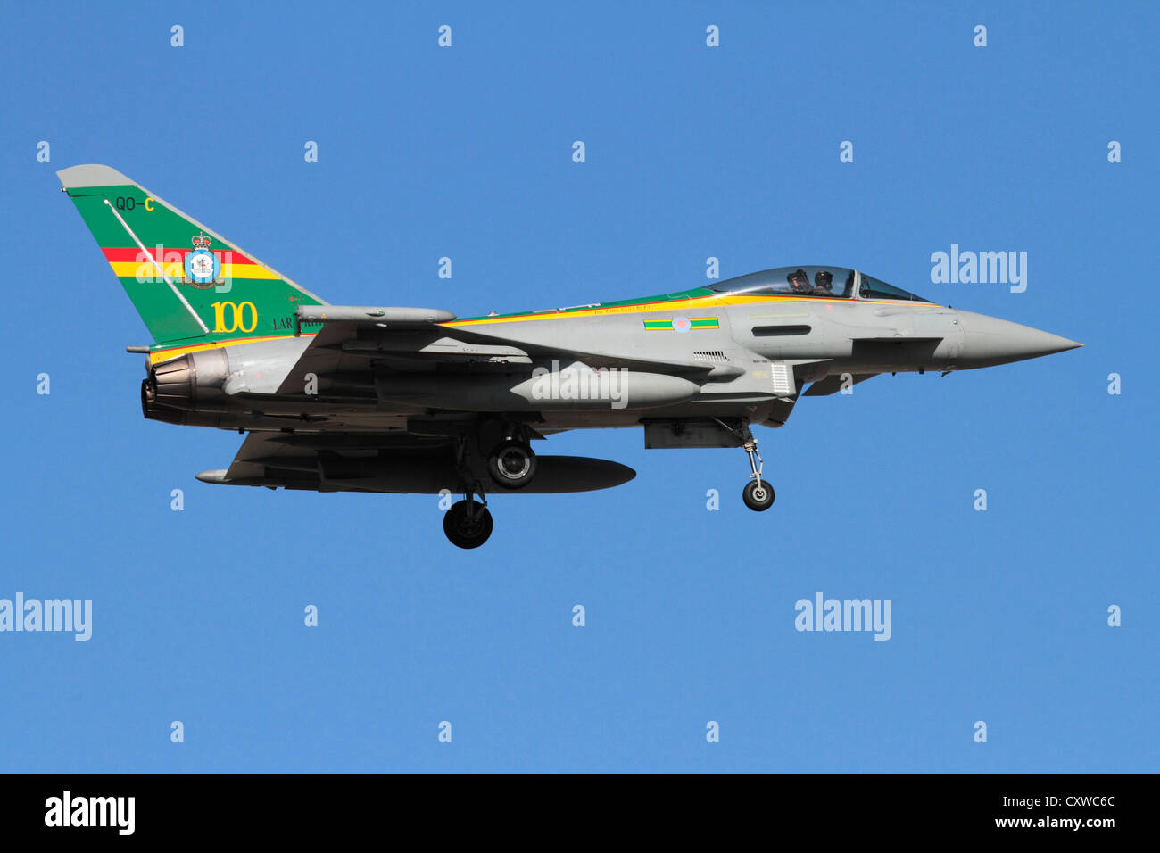 Eurofighter Typhoon FGR4 jet fighter plane of the Royal Air Force or ...