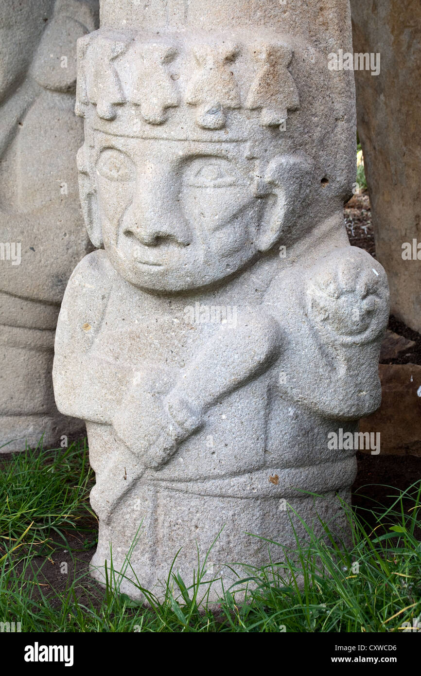 Warrior chewing cocoa - tomb entrance , San Agustin, Archaeological ...