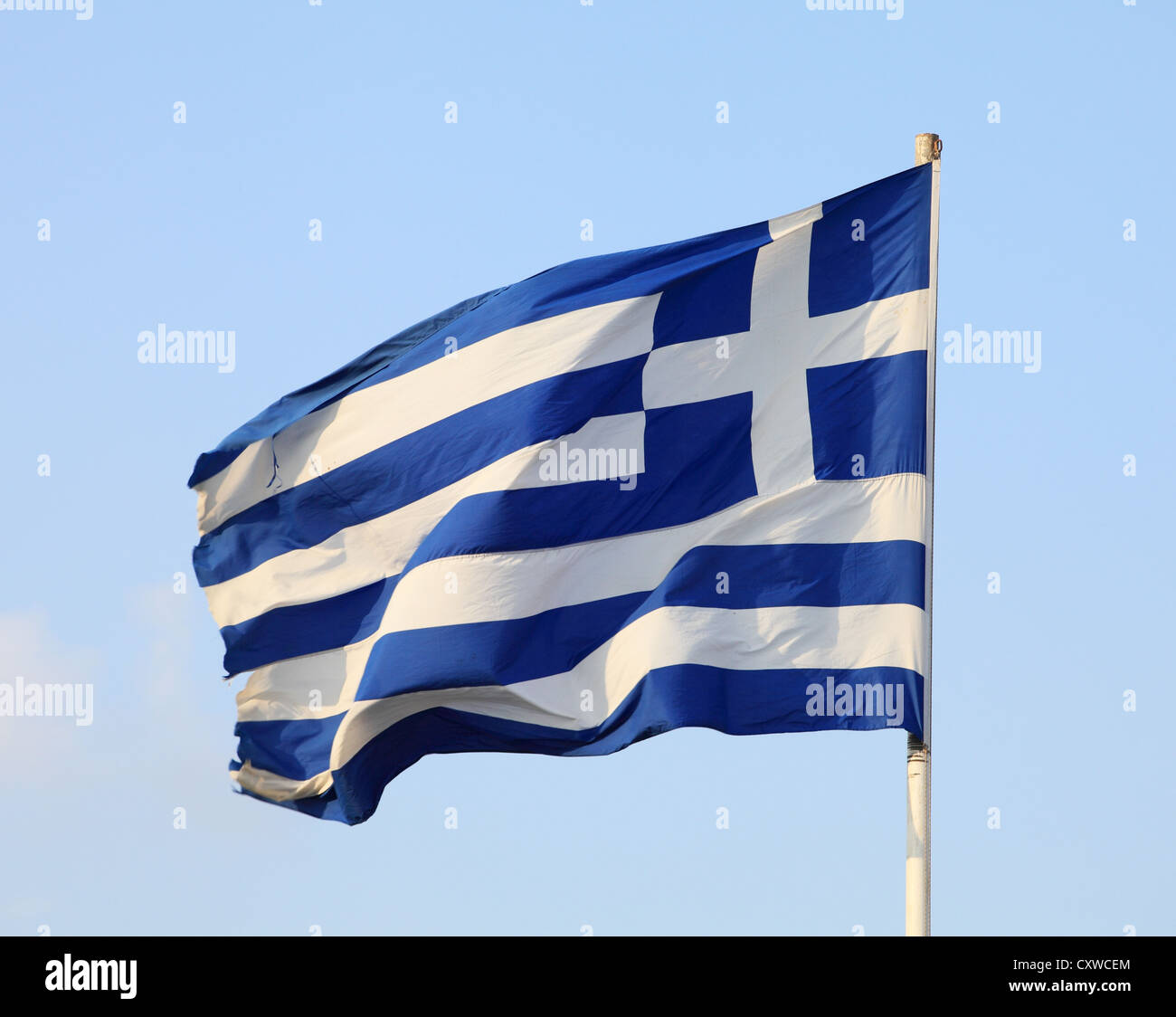 Greek national flag hi-res stock photography and images - Alamy