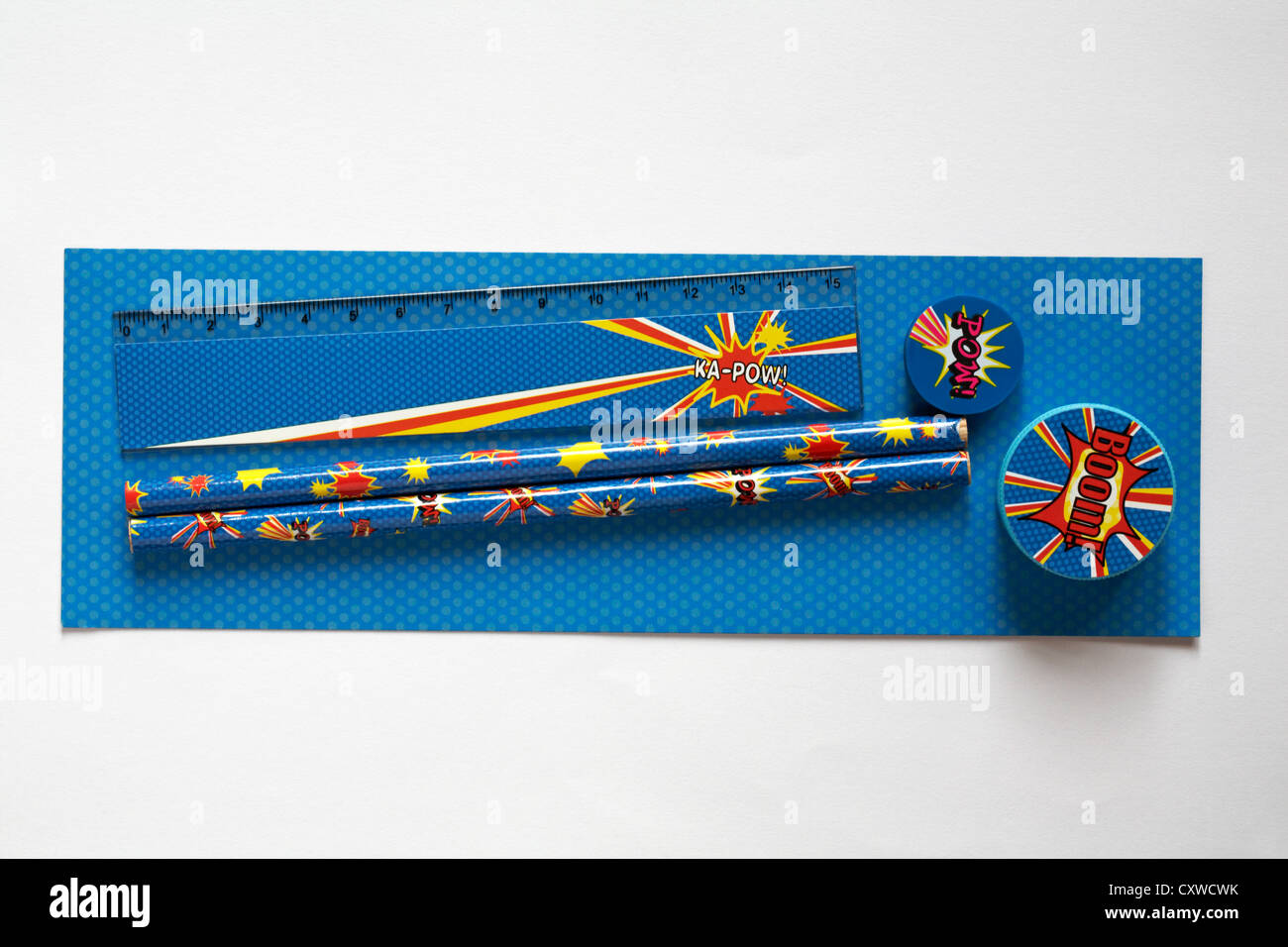 Pencil sharpener eraser ruler High Resolution Stock Photography and ...