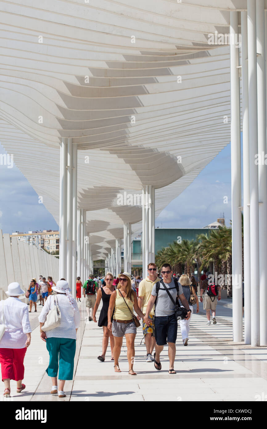 Malaga’s new port area, known collectively as Piers one and two. Spain ...