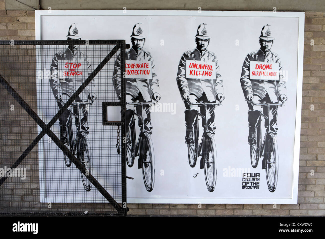The four cyclists of the Apocalypse - graffiti street art, Norwich city ...