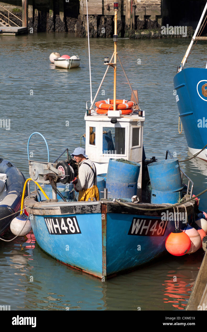 Fishing boat, West Bay harbour, Dorset, UK Stock Photo - Alamy