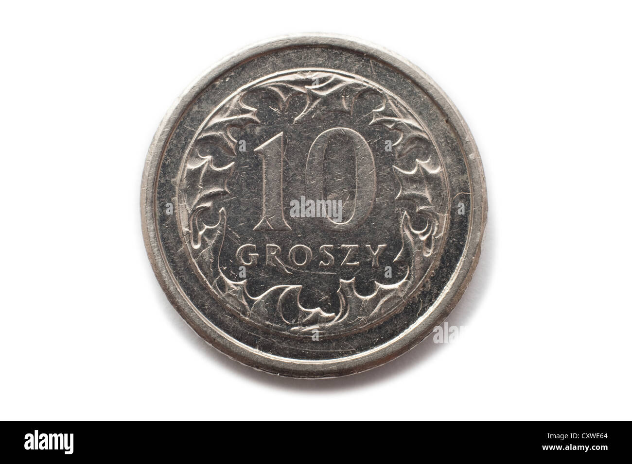 Polish 10 groszy coin Stock Photo - Alamy