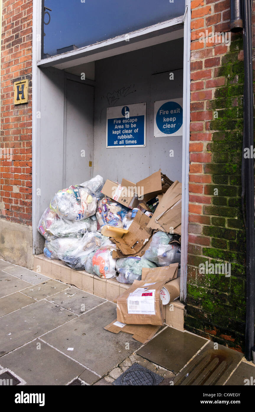 Blocked fire exit hi-res stock photography and images - Alamy