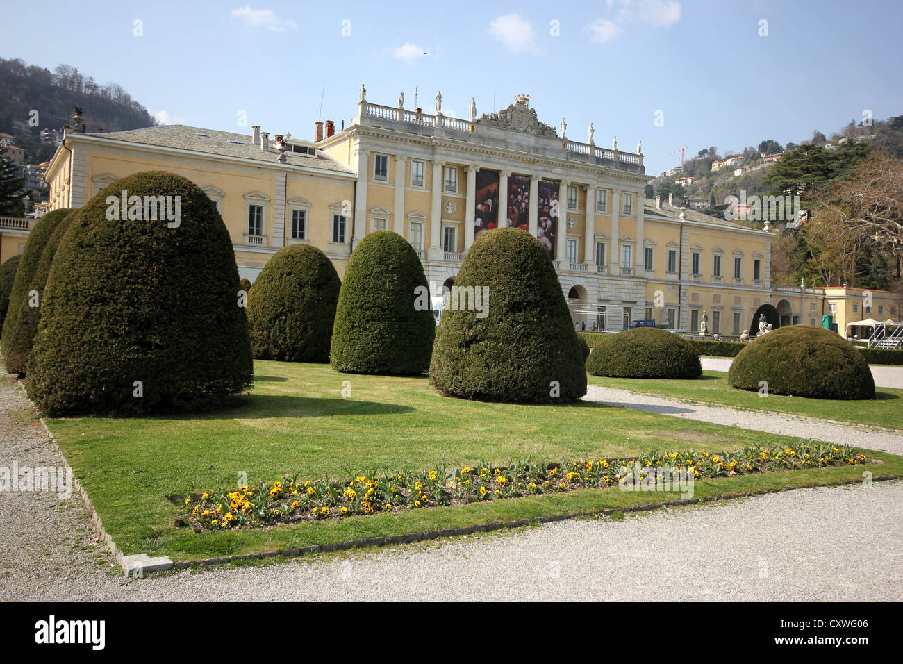 A beautiful view of Villla Olmo, Como, Italy, lake, photoarkive Stock ...