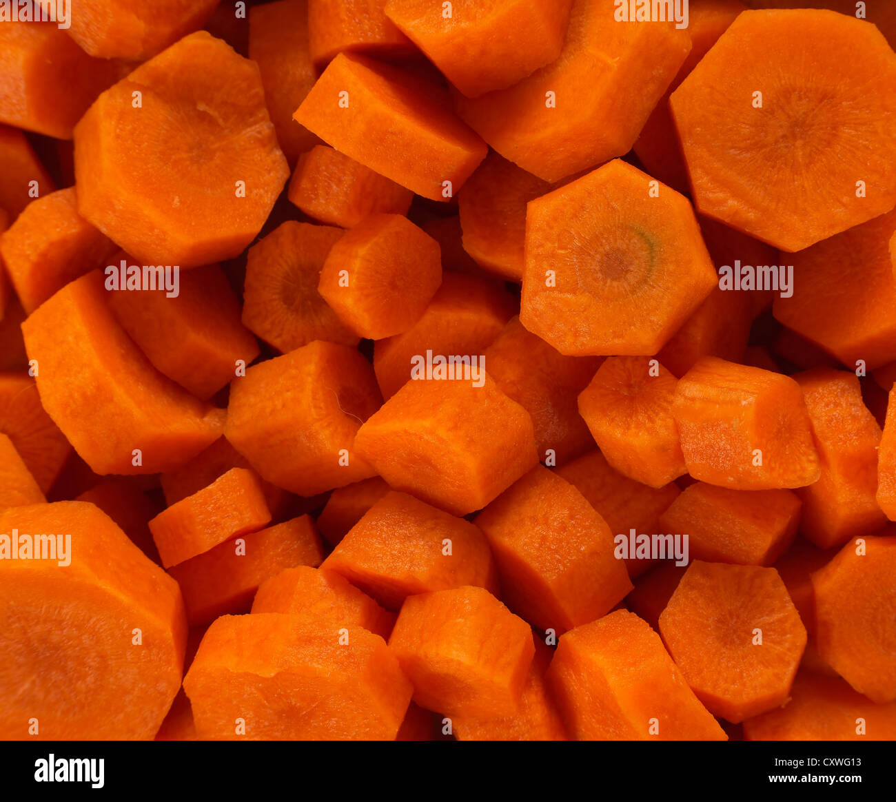 Cut carrots, ready to cook Stock Photo - Alamy