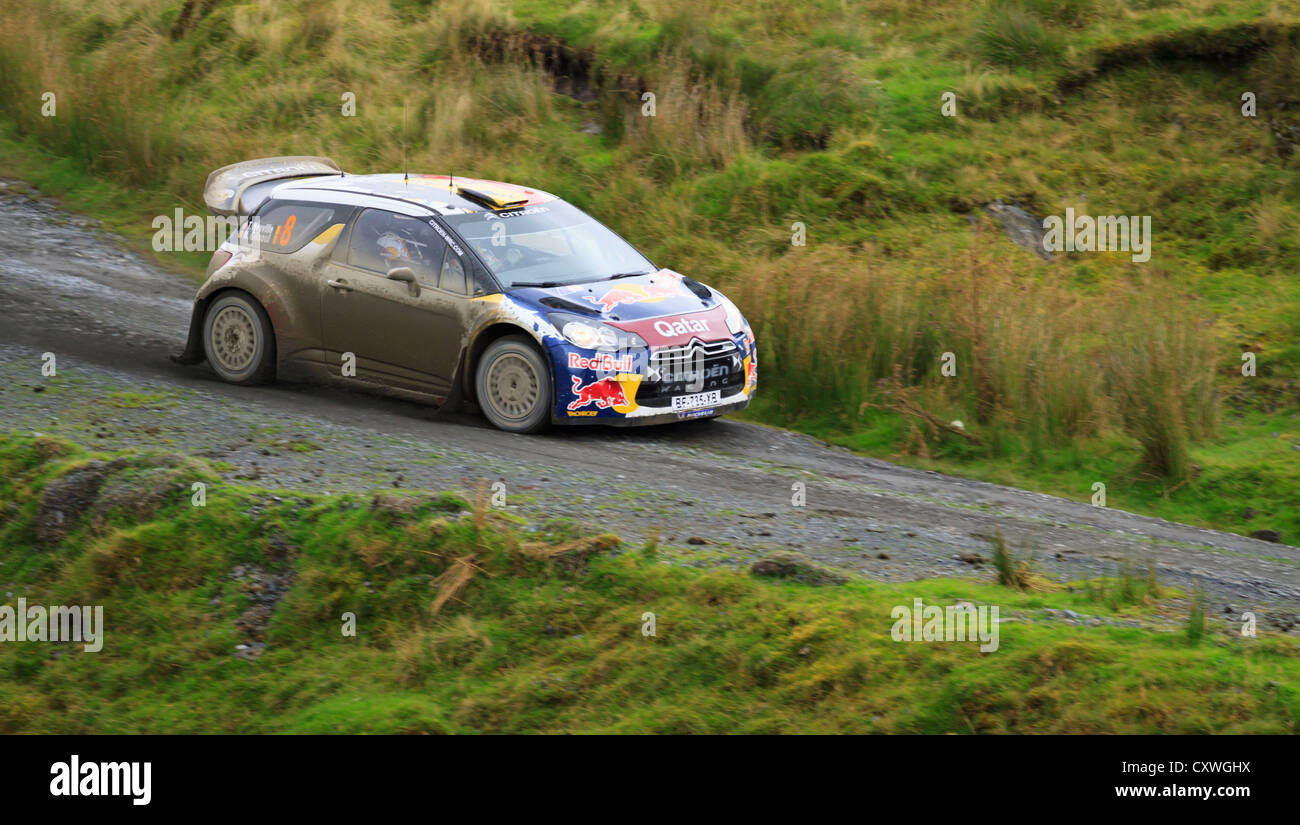 A rally car on the Sweet Lamb stage During GB Wales round of the World ...