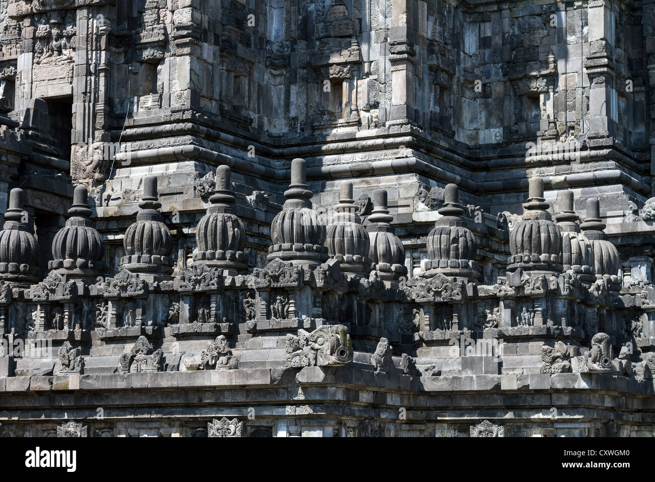 Bas-reliefs in Prambanan temple near Yogyakarta on Java island ...
