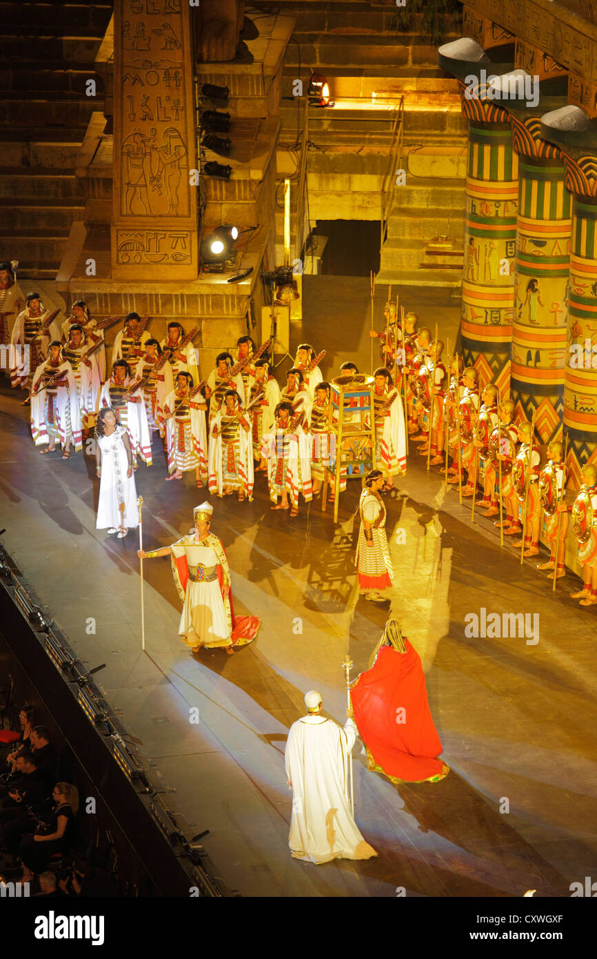 Aida by Giuseppe Verdi, performance at Arena, Verona, Italy Stock Photo ...