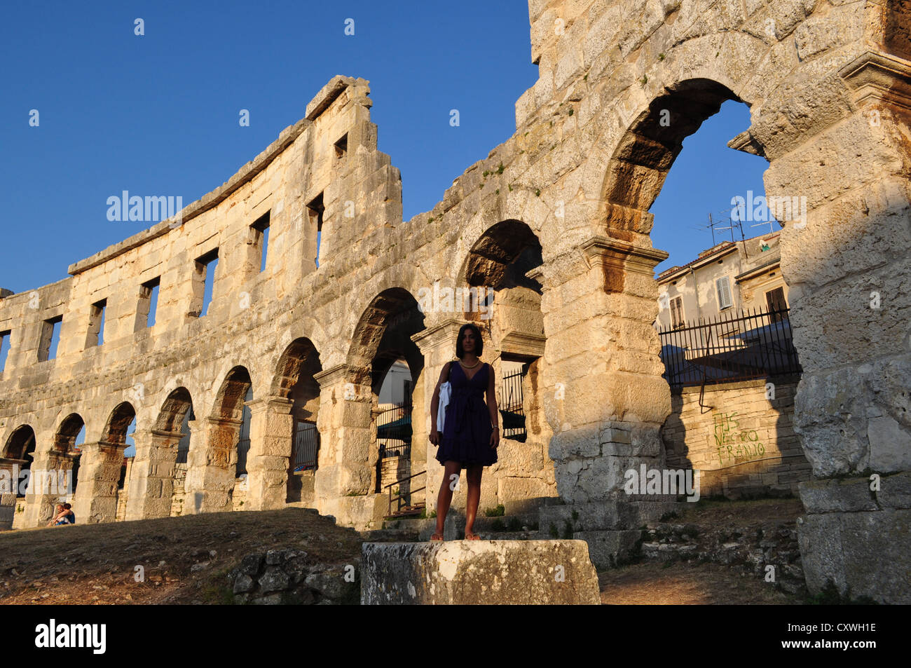 Roman amphitheatre Pula Croatia Stock Photo - Alamy