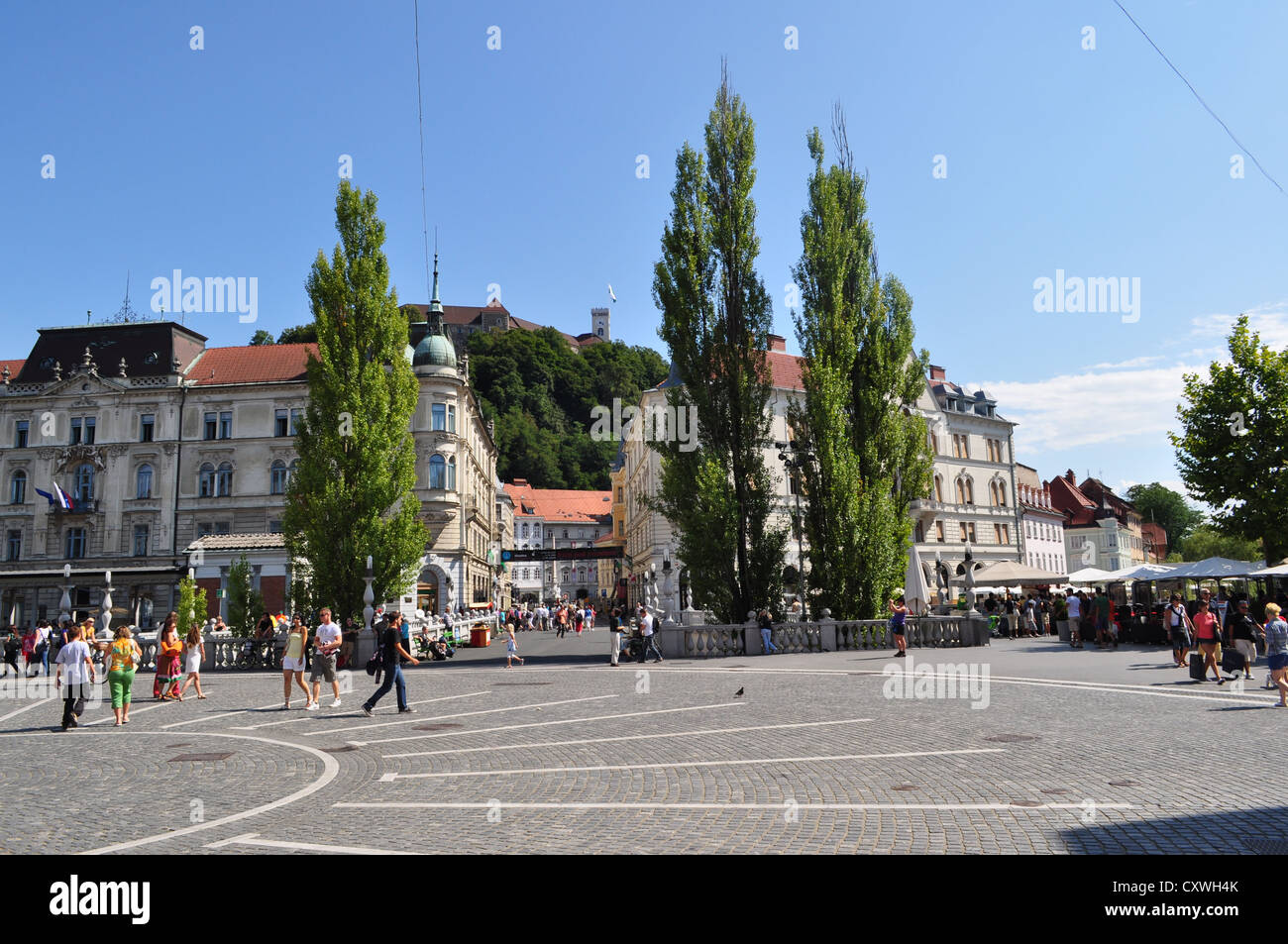 Preseren square, Ljubljana, Slovenia Stock Photo - Alamy