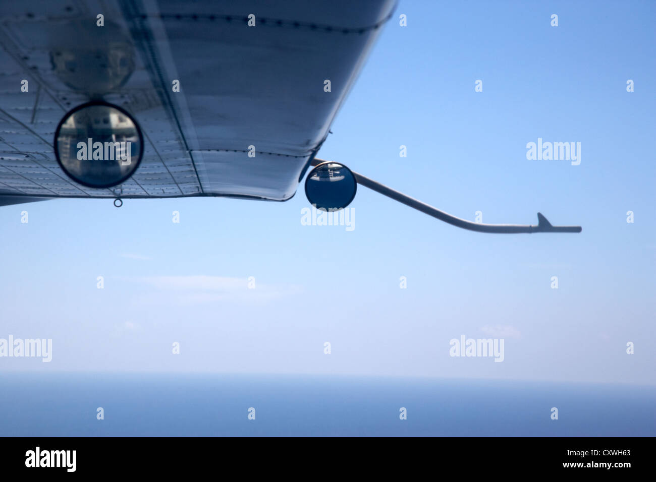 flying over the gulf of mexico open water near the florida keys usa ...