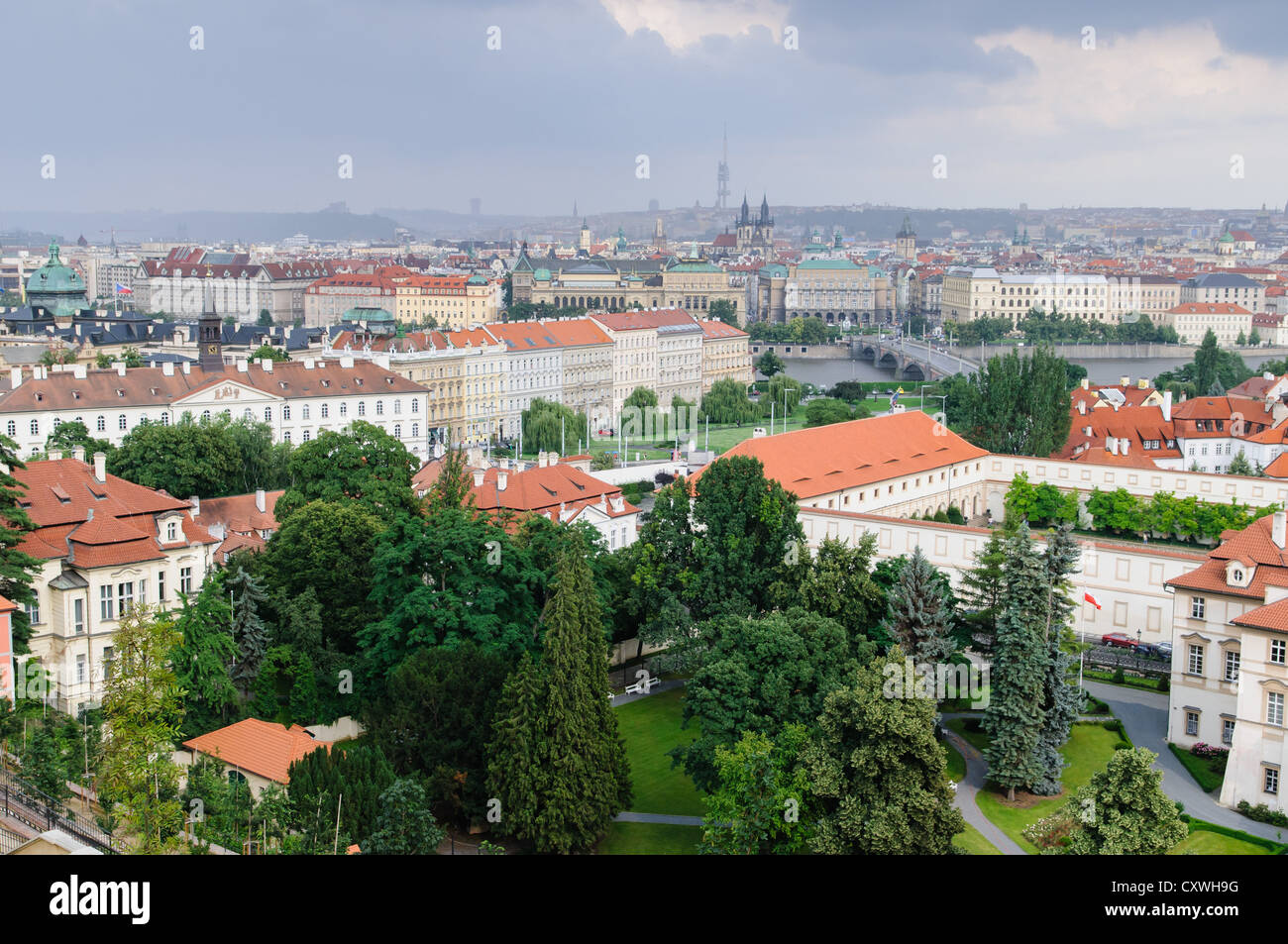 Cityscape, Prague from Vysehrad, Czech Republic Stock Photo - Alamy