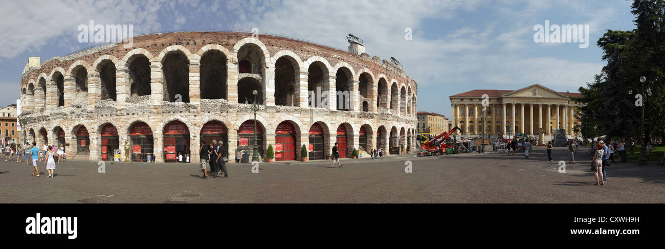 The Roman Arena in Piazza Bra, Verona, Italy Stock Photo - Alamy