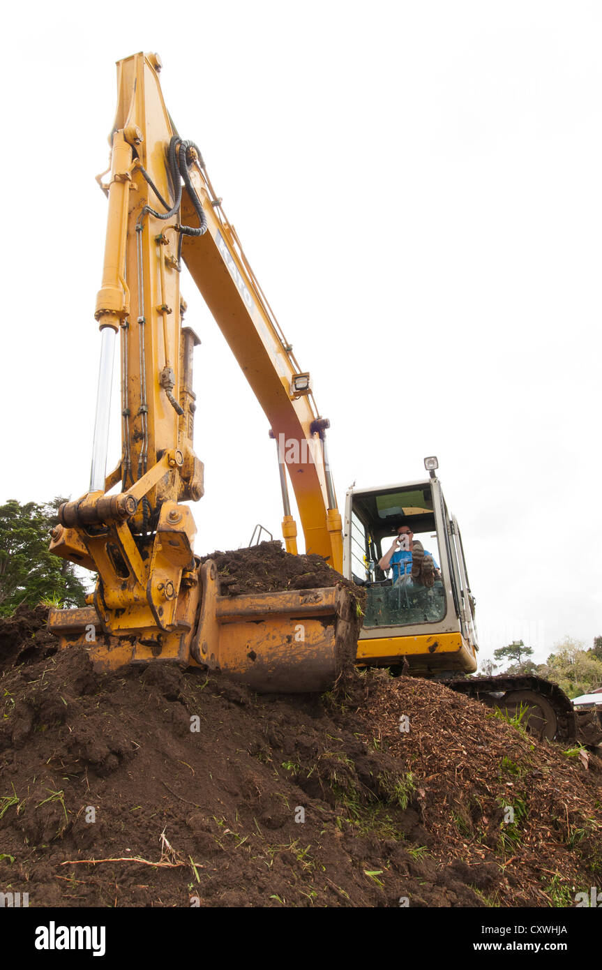 Man sitting inside digger on hi-res stock photography and images - Alamy