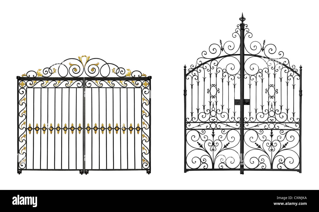 Iron gate set on Cut Out Stock Images & Pictures - Alamy