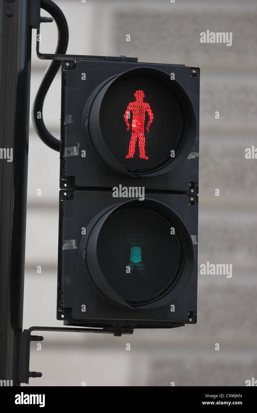 London, U.K. city, europe, traffic lights, red, walk, photoarkive Stock ...