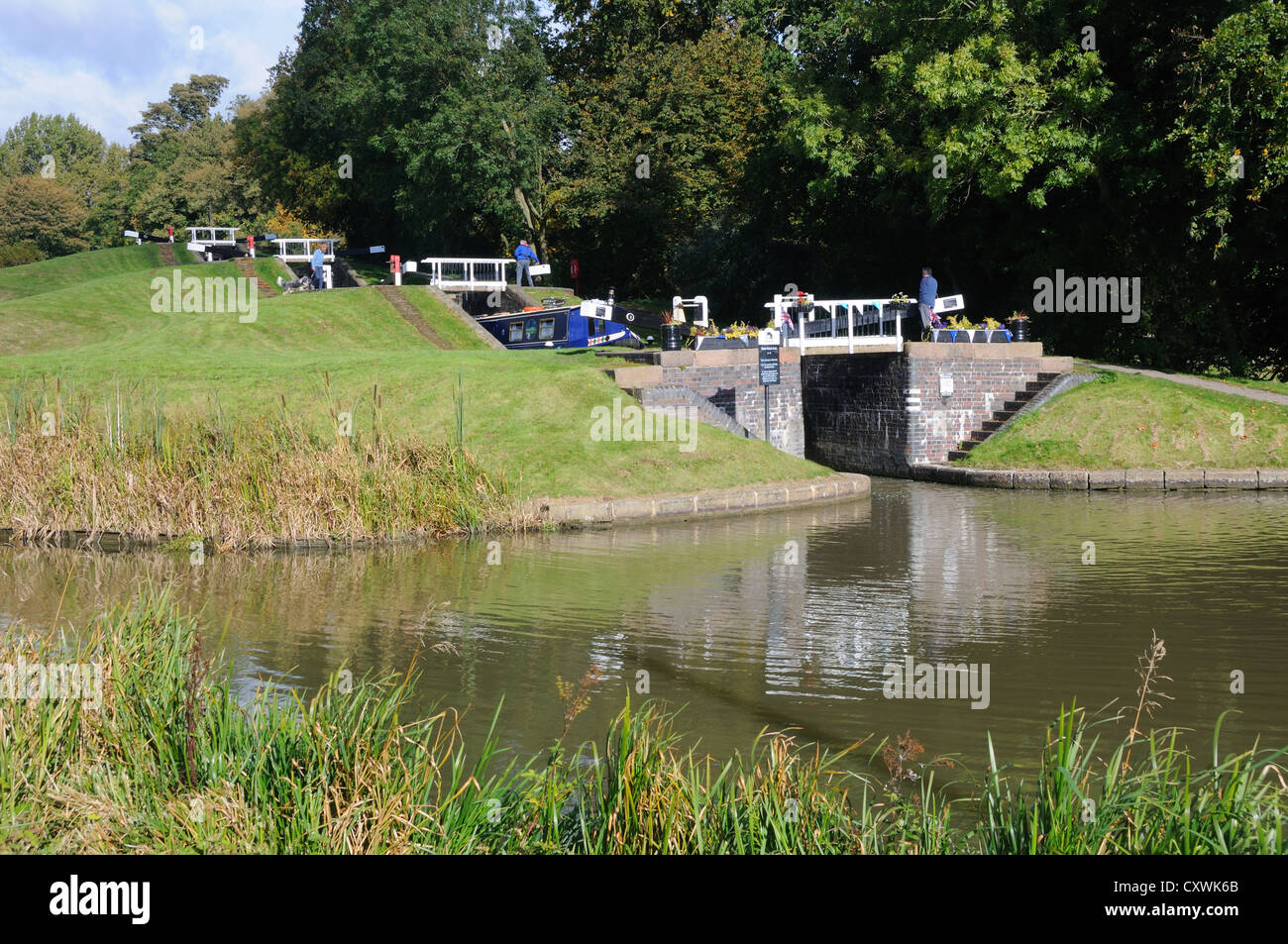 Locks Nos. 3 - 6 (the 'staircase locks') of the Watford flight on the ...
