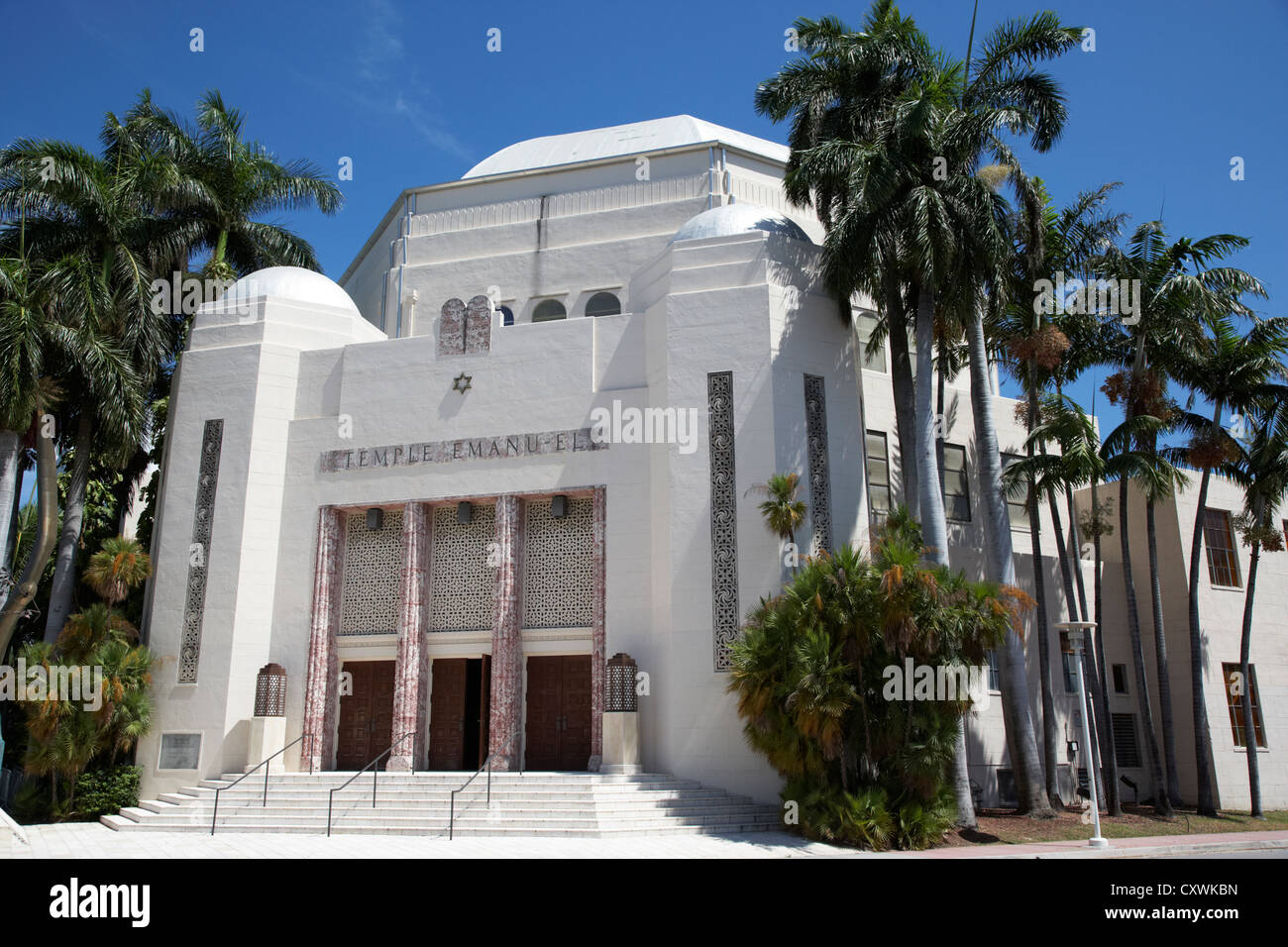 temple emanu-el synagogue miami south beach florida usa Stock Photo - Alamy