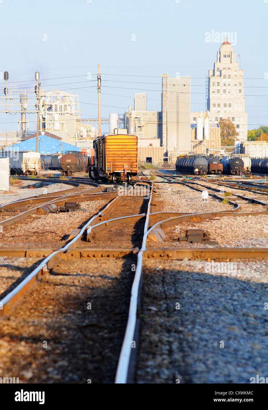 Tate & Lyle rail yard in Decatur, Illinois USA Stock Photo - Alamy