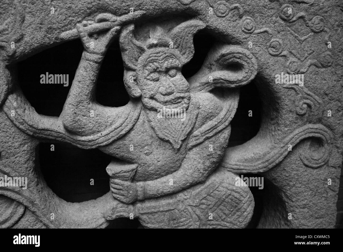 Buddhist demon statue Black and White Stock Photos & Images - Alamy