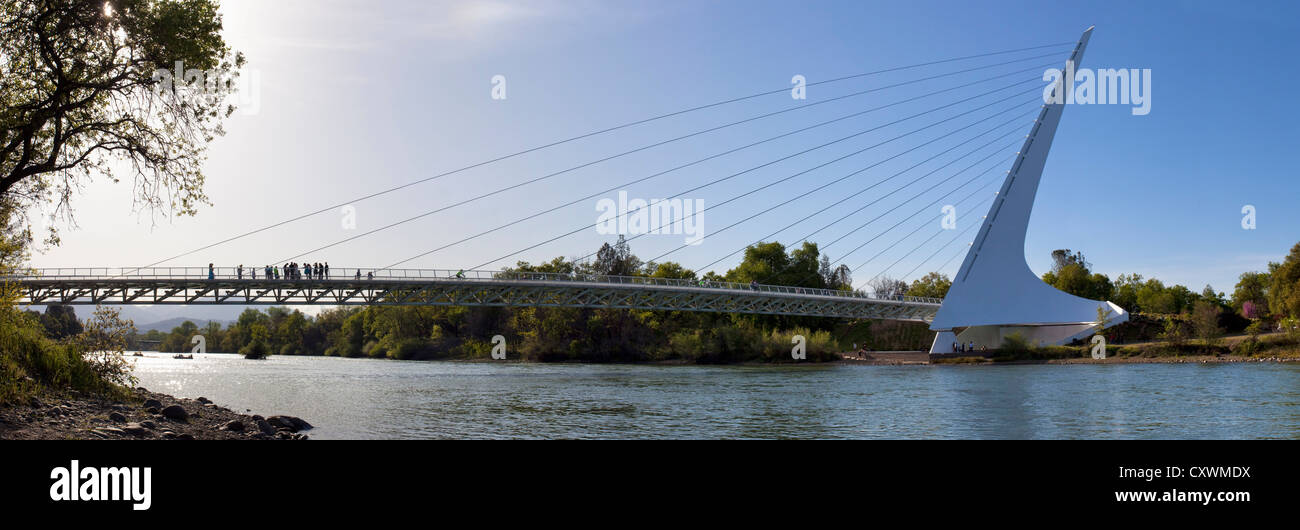 The Santiago Calatrava Sundial Bridge in Redding, California Stock ...