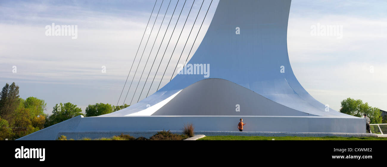 The Santiago Calatrava Sundial Bridge in Redding, California Stock ...
