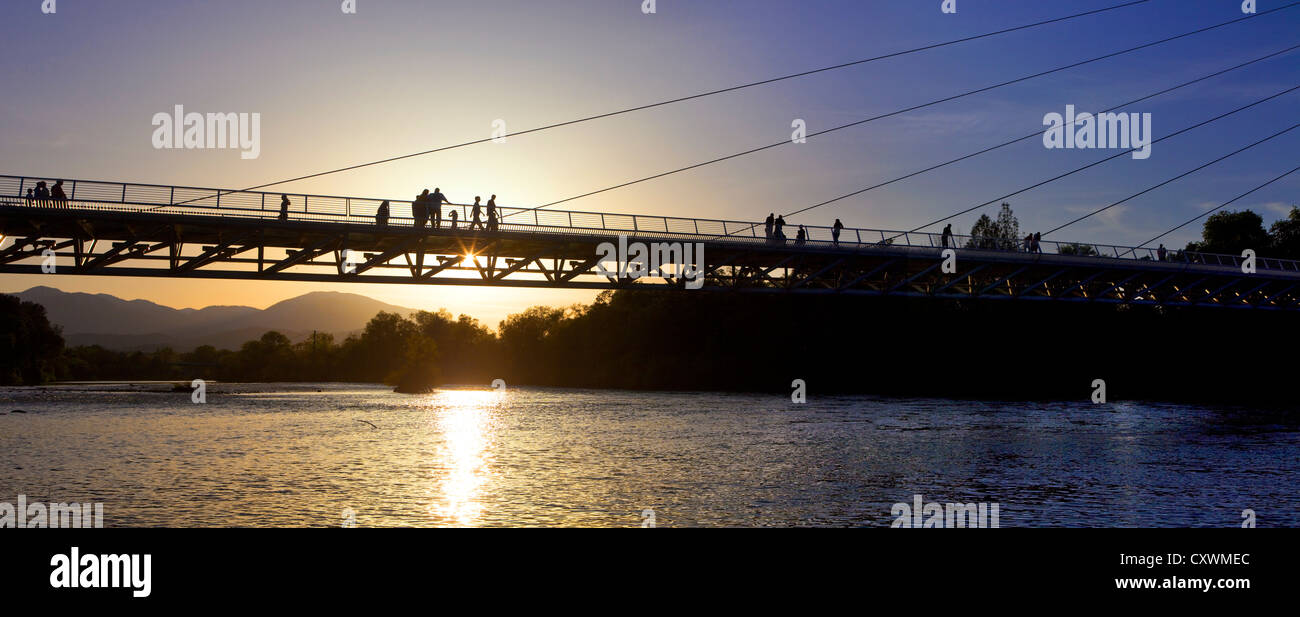 The Santiago Calatrava Sundial Bridge in Redding, California Stock ...