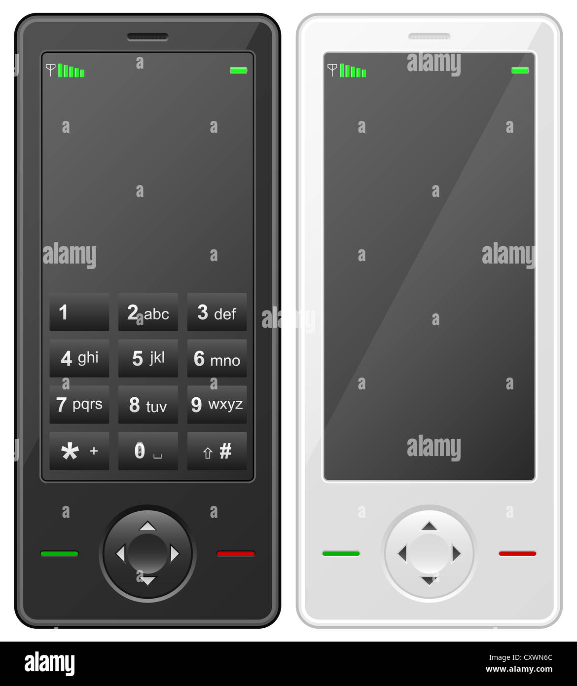 Cellphone isolated on a white background Stock Photo - Alamy