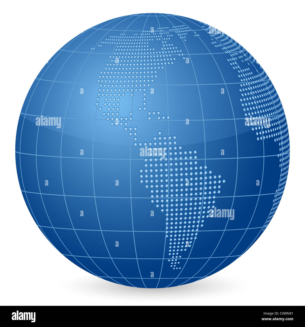 World globe formed by stars Stock Photo - Alamy