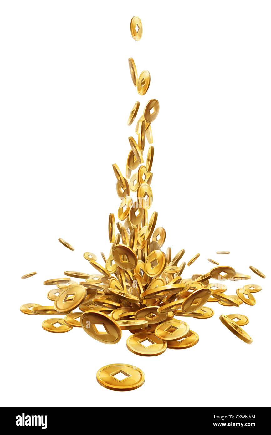 Chinese traditional currency,copper coin Stock Photo - Alamy