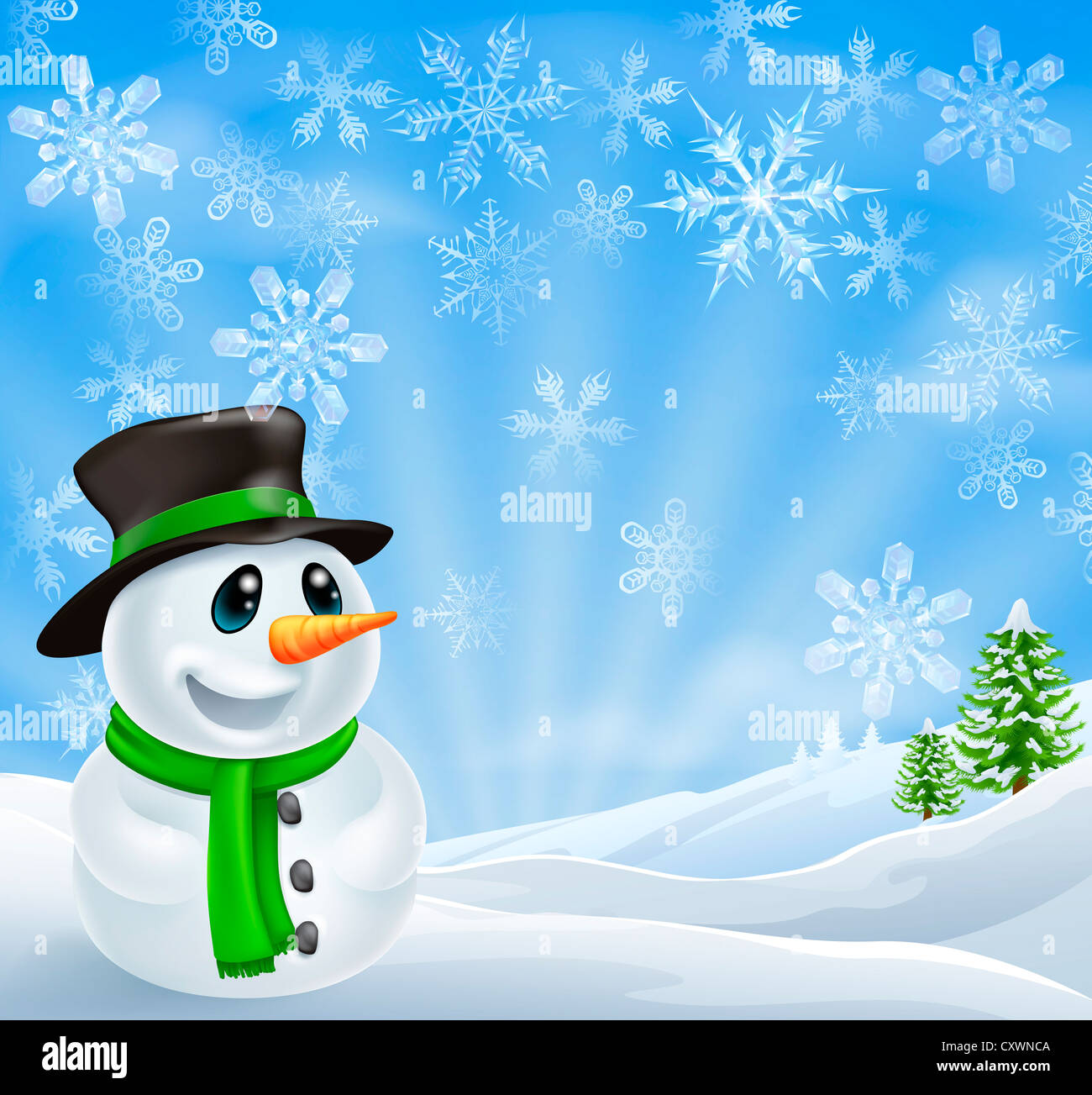 Snow Scene Background Clipart