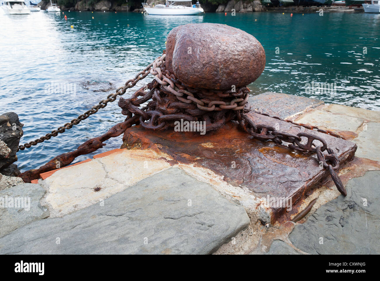 attachment for the berthing of ships in port Stock Photo - Alamy