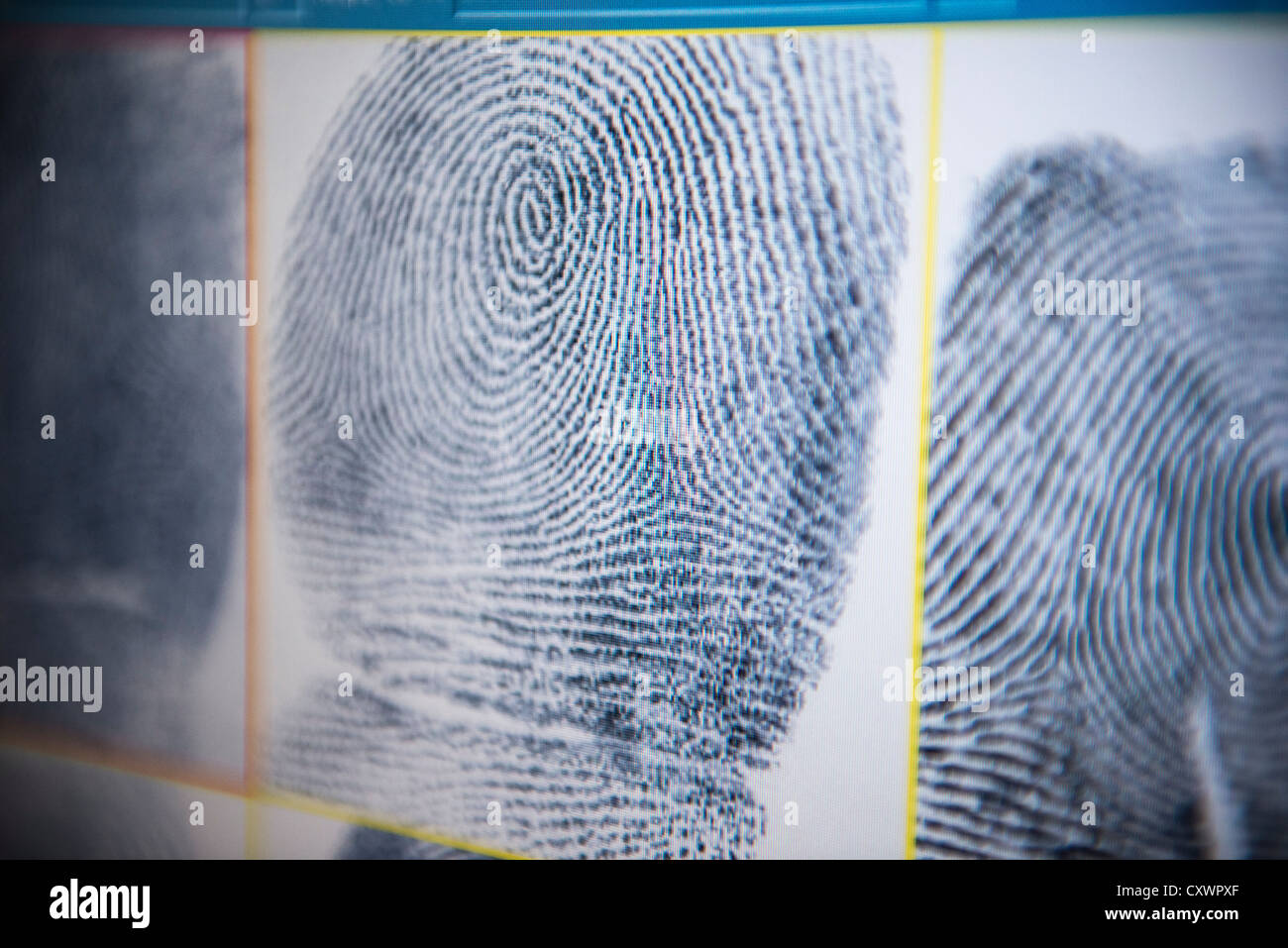 Fingerprints on screen forensic lab hi-res stock photography and images ...