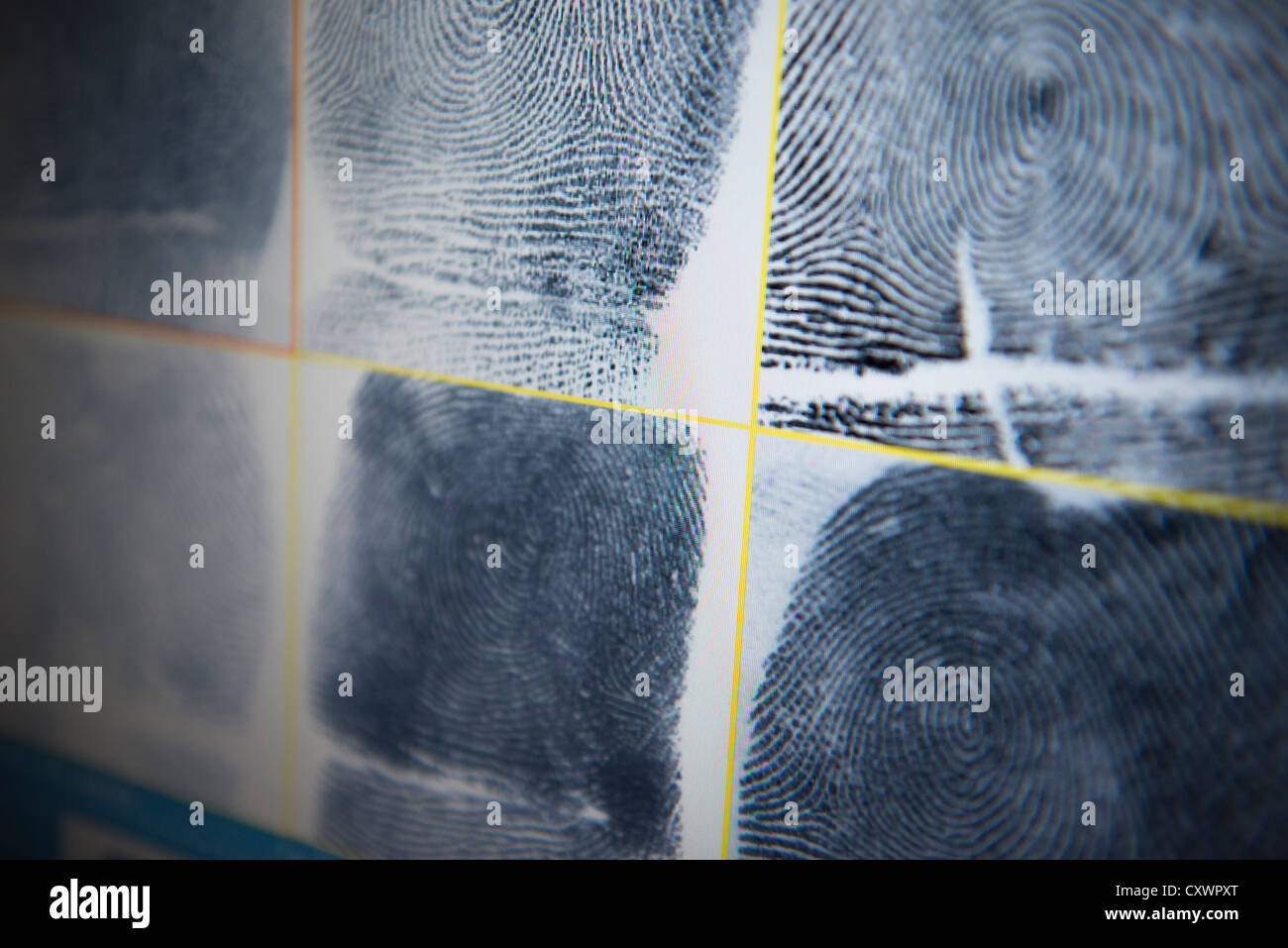 Fingerprints on screen forensic lab hi-res stock photography and images ...